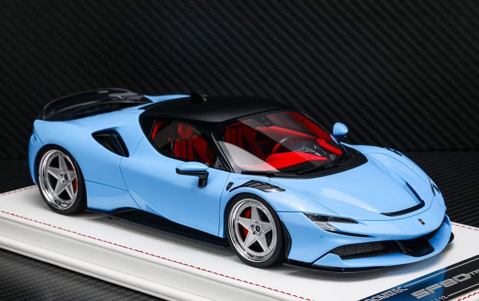 Ferrari SF90 Stradale NOVITEC (Baby Blue) [Davis & Giovanni] 1:18 scal ...