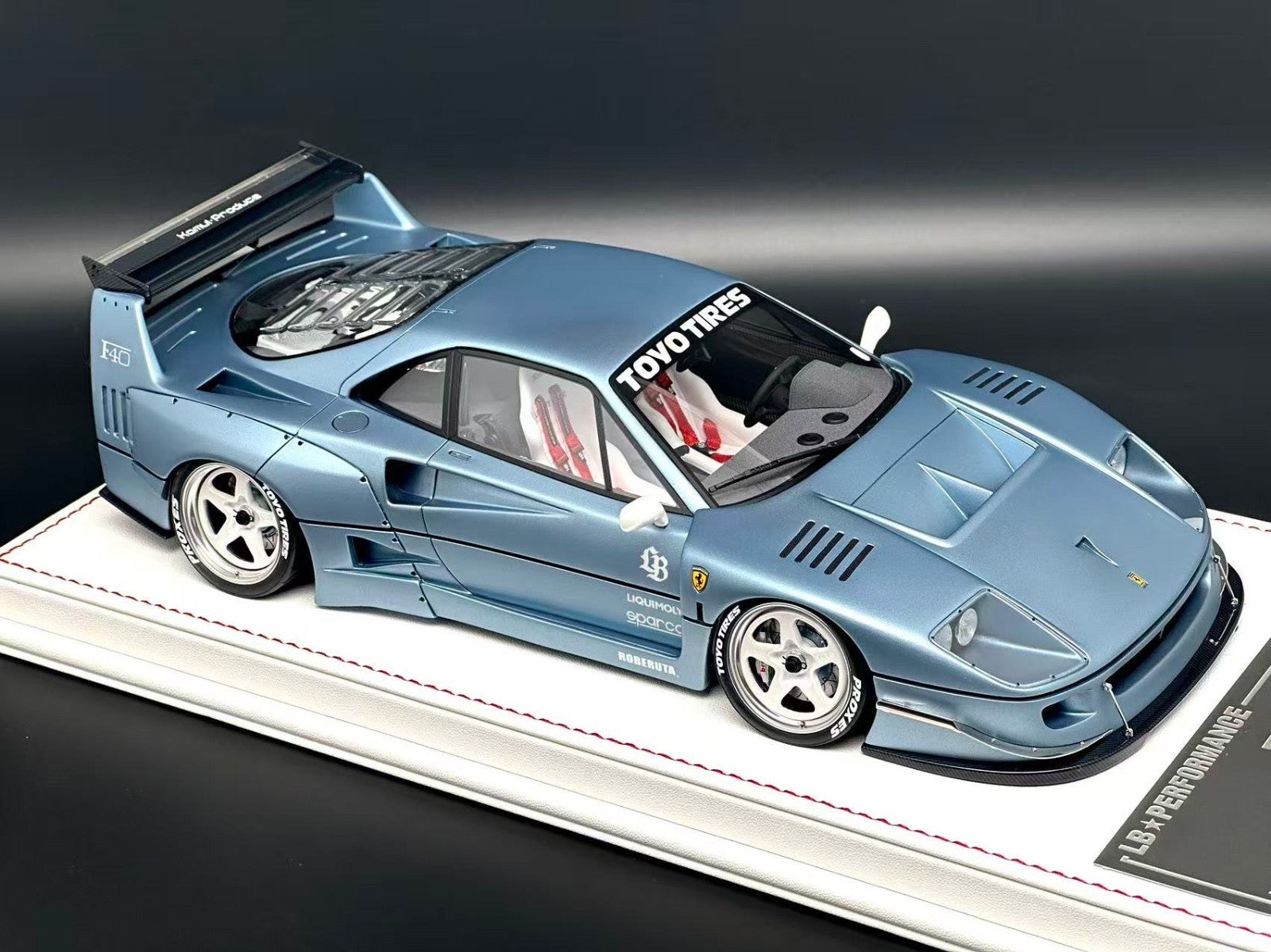 Ferrari F40 LBWK (Metallic Light Blue) [Davis & Giovanni] 1:18 scale ...