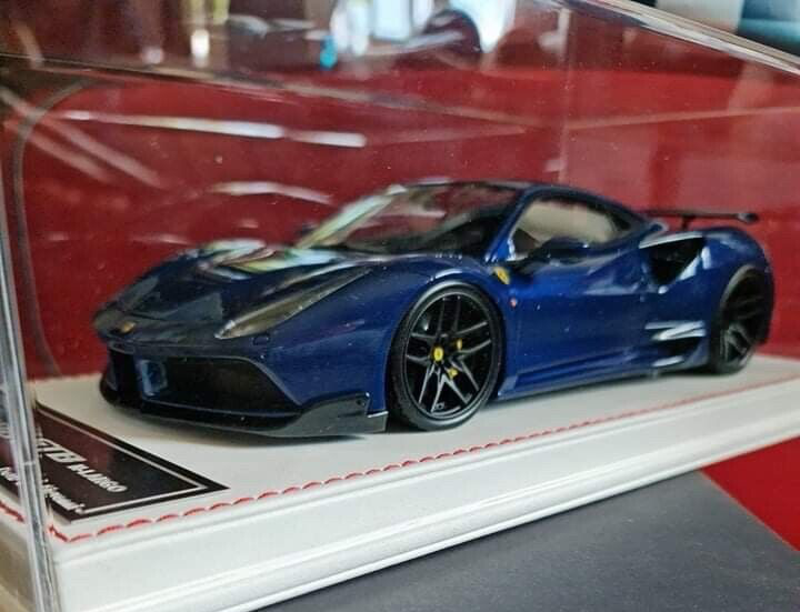 Ferrari 488 GTB N-LARGO NOVITEC (Blue Carbon) [Davis & Giovanni] 1/18 ...