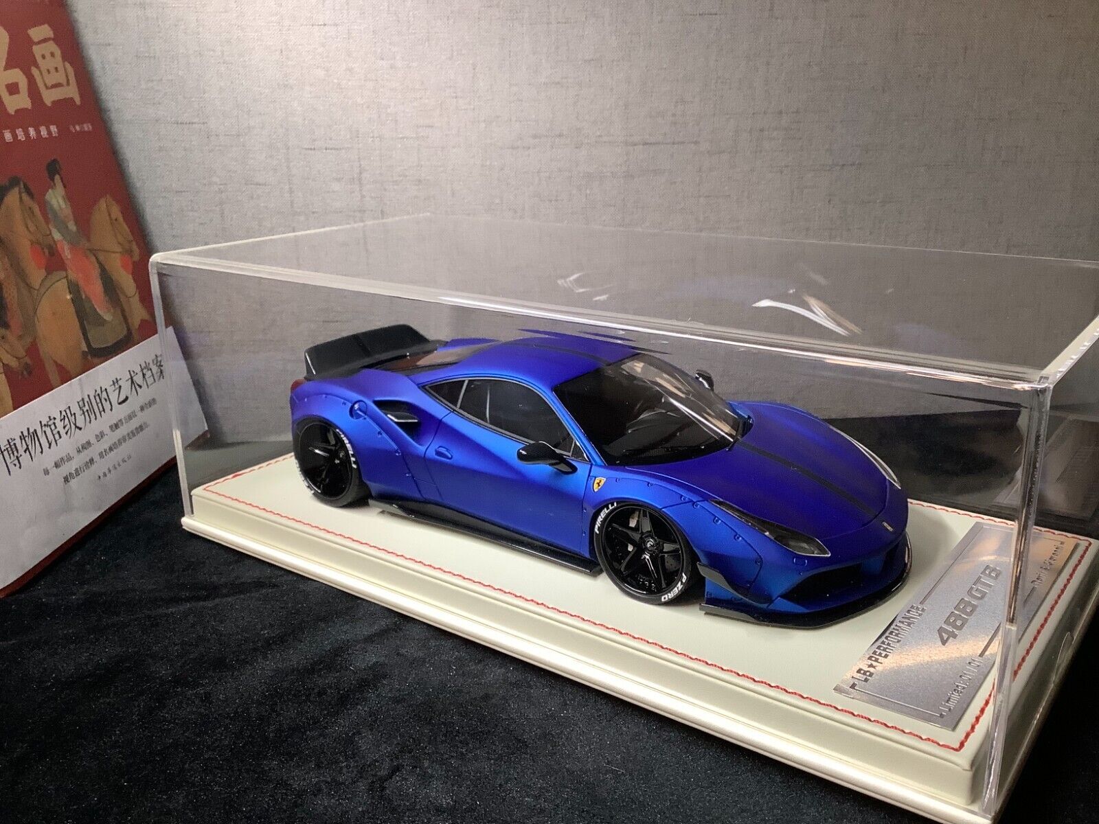 Ferrari 488 GTB LBWK (Matt Metallic Blue) [Davis & Giovanni] 1/18 scal ...