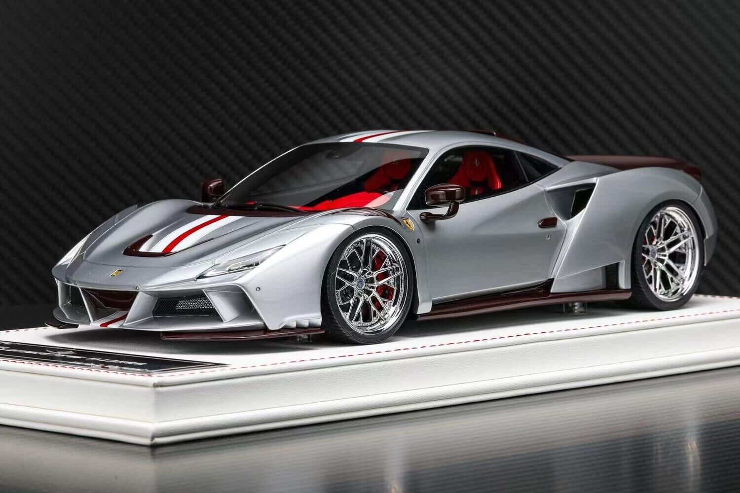 Ferrari F8 Tributo N-LARGO NOVITEC (Silver) [Davis & Giovanni] 1/18 sc ...