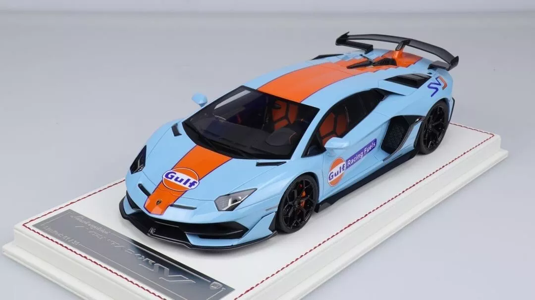 Lamborghini Aventador SVJ (Gulf Decal) [Davis & Giovanni] 1/18 scale ...